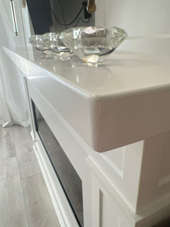 Quartz Countertop Mitered Waterfall Edge - Acceptable or Poor Job?