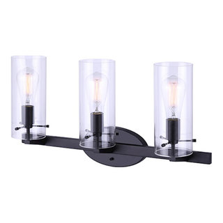 Canarm 3 Light Joni, Vanity, Black - Transitional - Bathroom Vanity ...