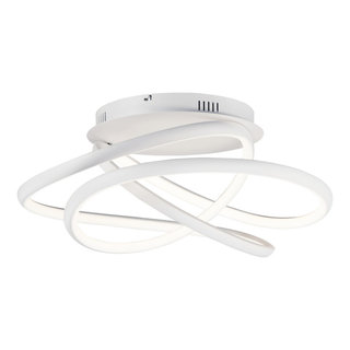 Twisted LED Flush Mount, Matte White - Modern - Flush-mount Ceiling ...