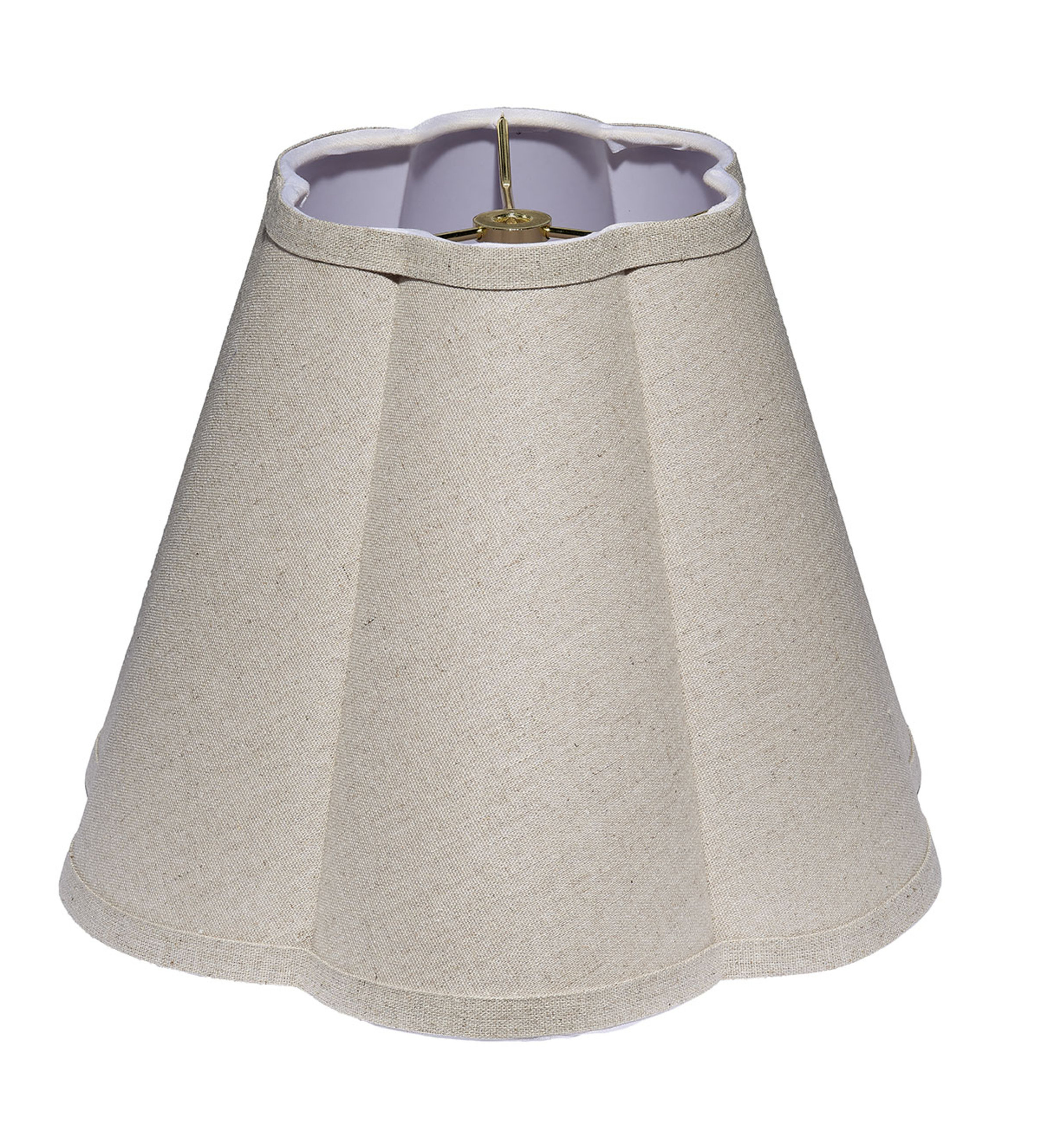 Scalloped Lamp Shade, Natural Linen, Small - Traditional - Lamp Shades ...