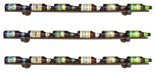 Railroad Spike Beer Train Rack, 44", Set of 6 - Industrial - Wine Racks ...