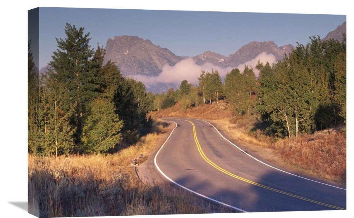 "Highway And Mt Moran, Grand Teton National Park, Wyoming" Artwork, 24 ...