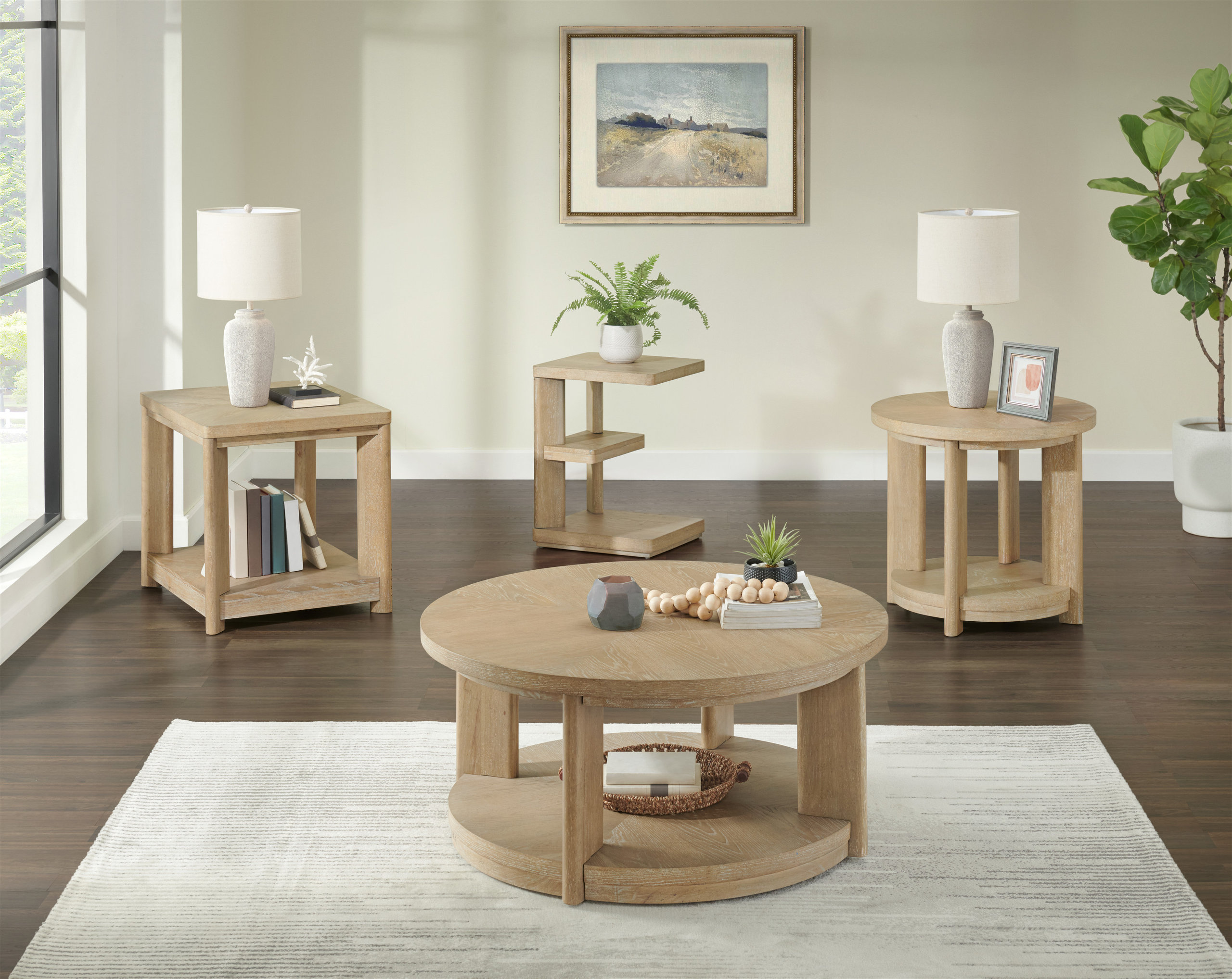 Sheridan Sand Dune Chairside Table - Transitional - Side Tables And End ...