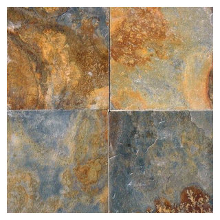 Multicolor 16x16 Slate Tile, 11.78 Sq. Ft. - Contemporary - Wall And ...