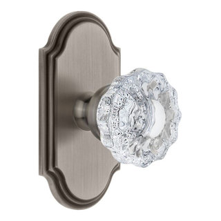 Grandeur ARCVER_PRV_238 Arc Solid Brass Rose Privacy Door Knob ...