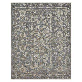 Emmett EMM-03 Charcoal/Stone Area Rug, 2'x3' - Mediterranean - Area ...