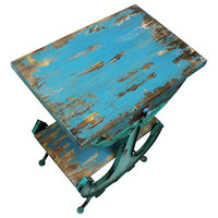 Anchors Aweigh Coastal Side Table - Beach Style - Outdoor Side Tables ...