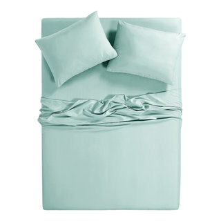 Well Being By Sunham T1200CVC Solid Sheet Set, King - Modern - Sheet ...