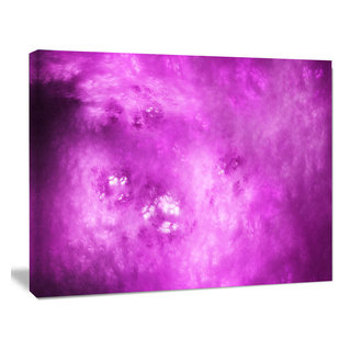 Bright Purple Sky with Stars, Abstract Canvas Art Print, 40"x30"x1.5 ...
