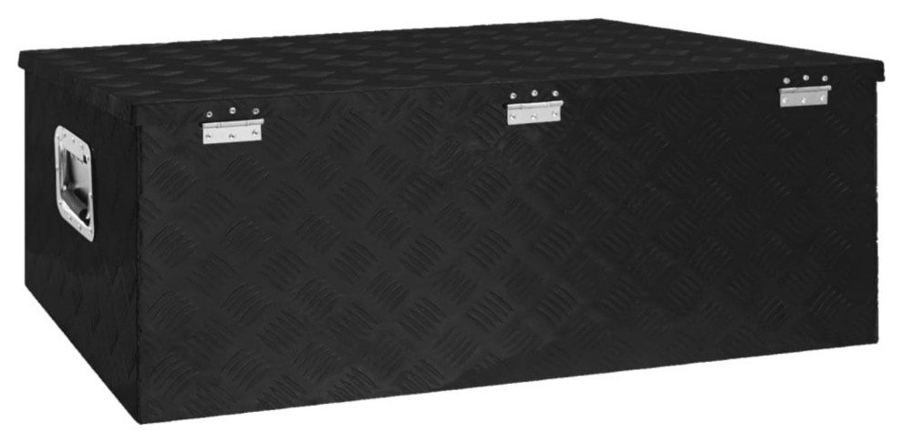 Vidaxl Storage Box Black 39.4"x21.7"x14.6" Aluminum - Garage And Tool ...