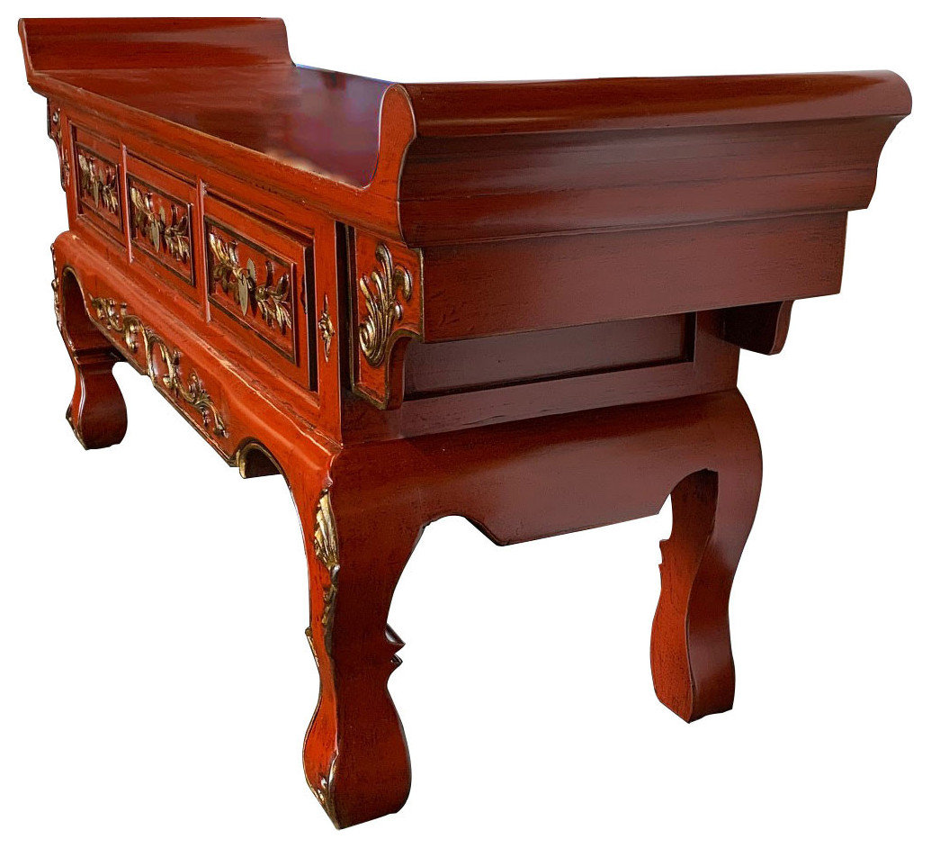 Three Drawer Chinese Meditation Table 53" Wide - Asian - Coffee Tables ...