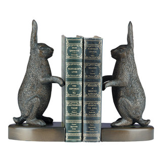 Standing Rabbit Bookends - Traditional - Bookends - by Lodgeandcabins ...