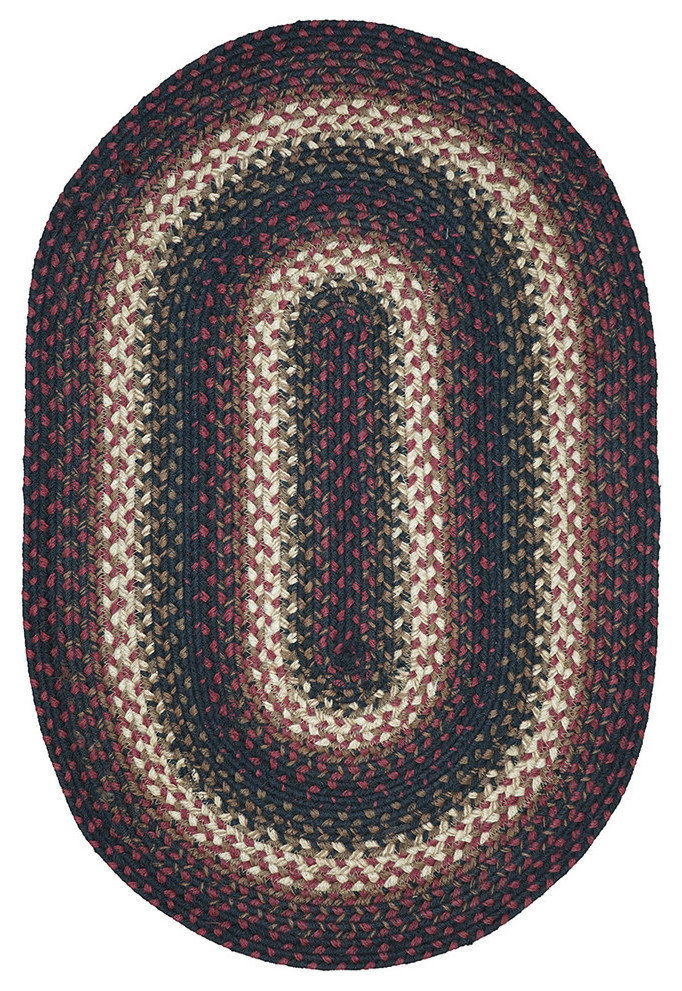 Homespice Decor Prescott Jute Braided Rug (Oval), 27" x 45 ...