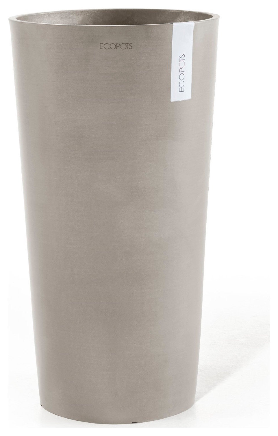 Ecopots Amsterdam Round Recycled Mid High Plastic Planter Flower Pot ...