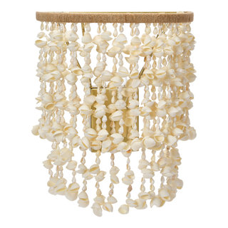 15" Round Metal and Shell Light - Beach Style - Wall Sconces - by Olive ...