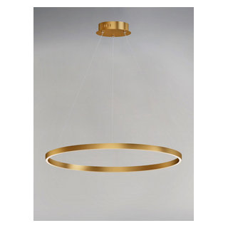 Groove 32" LED Pendant in Gold - Modern - Pendant Lighting - by ...