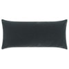 Outdoor Sundance Lumbar Pillow - Charcoal, 12" x 24" - Transitional ...