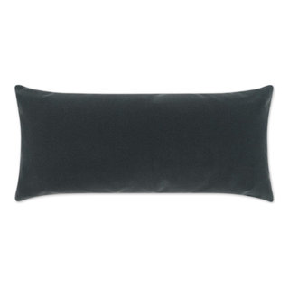 Outdoor Sundance Lumbar Pillow - Charcoal, 12" x 24" - Transitional ...