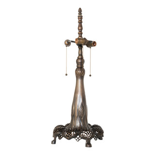 31" High Golden Lily 3 Light Table Base - Traditional - Lamp Bases - by ...