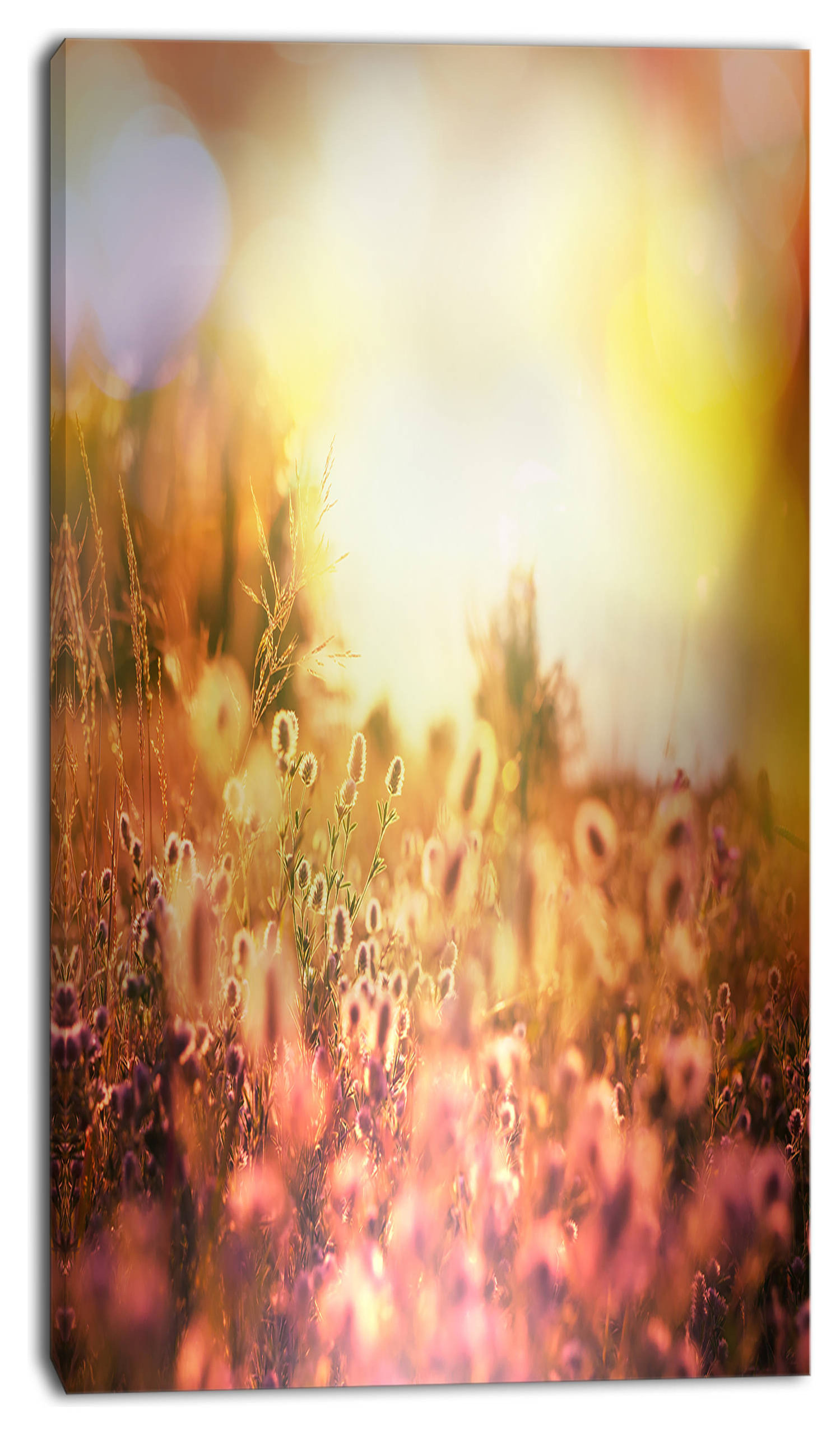 Scenic Meadow over Mountains, Extra Large Landscape Canvas Art, 16"x32 ...