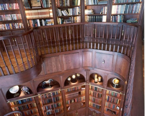 Two Story Home Library Home Design Ideas, Pictures, Remodel and Decor