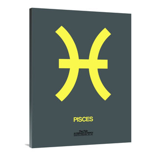"Pisces Zodiac Sign Yellow" Fine Art Print, 36" x 48" - Modern - Prints ...