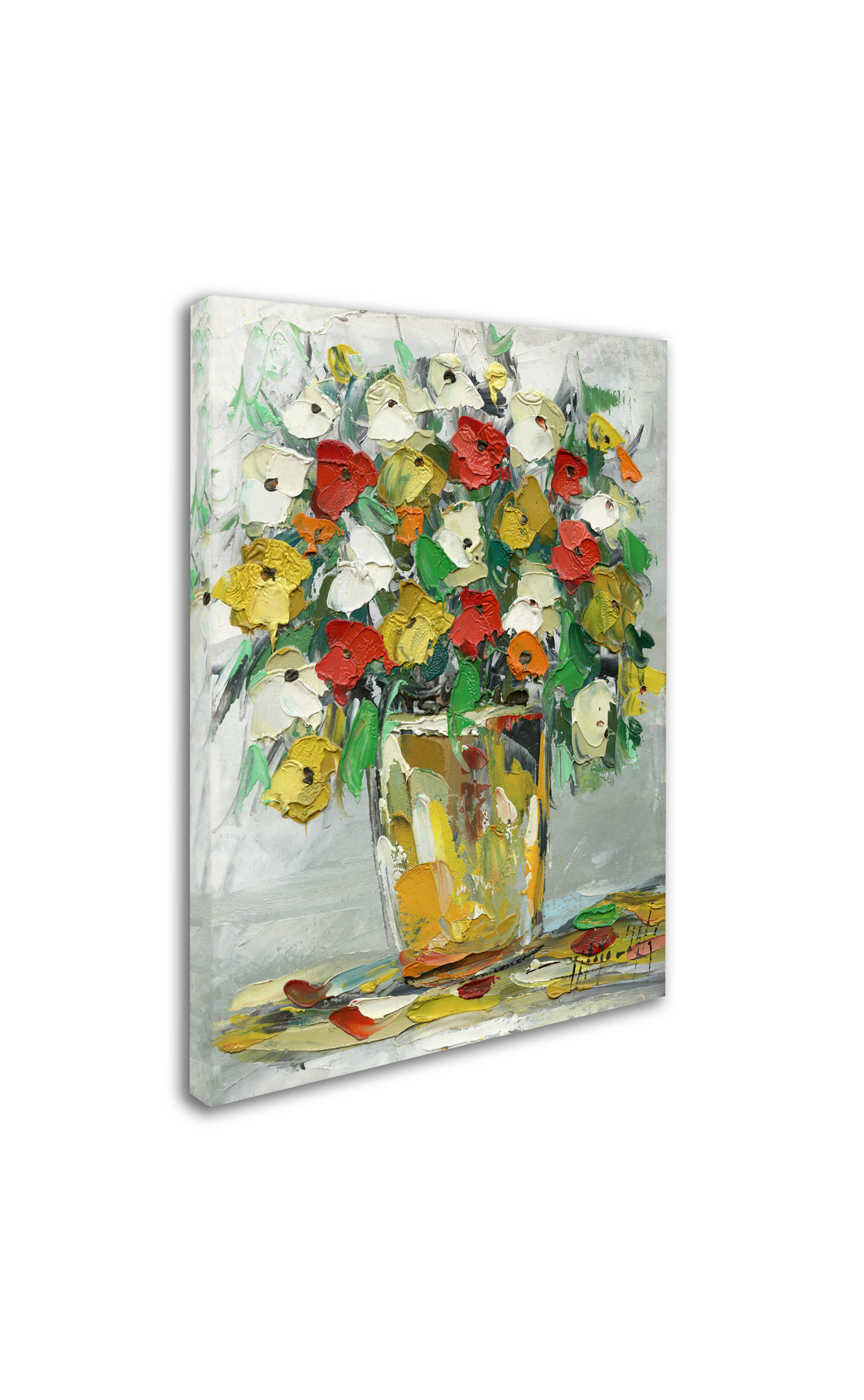 Hai Odelia 'Spring Flowers in a Vase 11' Canvas Art, 35x47 - Contemporary - Prints And Posters ...