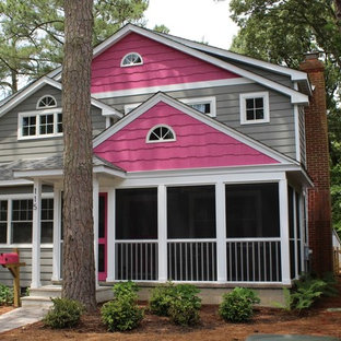 75 Beautiful Pink Mixed Siding Exterior Home Pictures & Ideas | Houzz