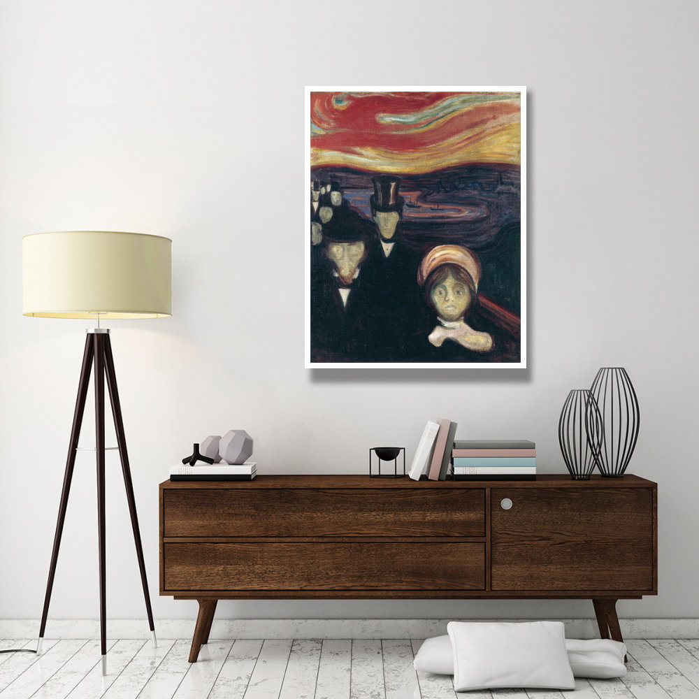 "Anxiety, 1894" Digital Paper Print by Edvard Munch, 14"x18", 38"x50 ...