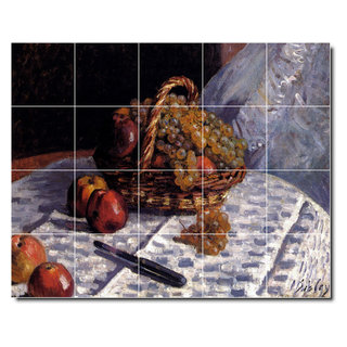 Alfred Sisley Fruit Vegetables Painting Ceramic Tile Mural #2, 60" Wide ...