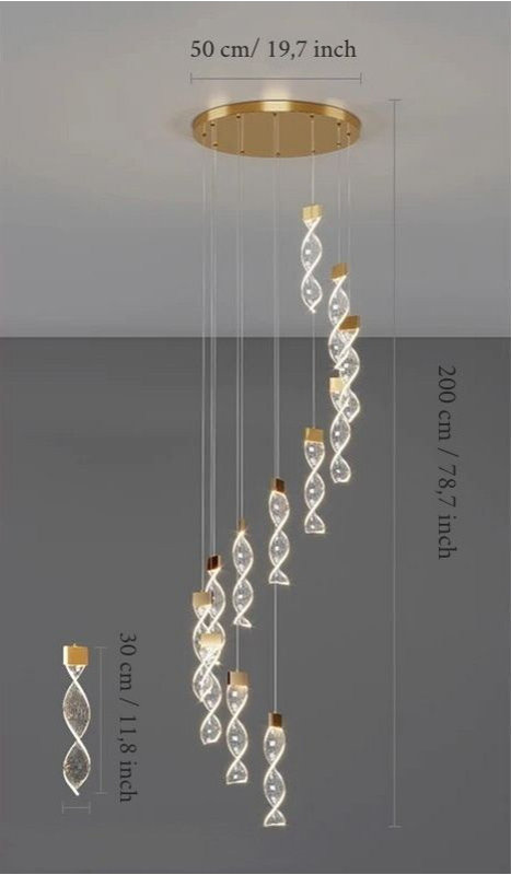Luxury Modern Chandelier in Curled Shapes, 12 Heads - Contemporary ...