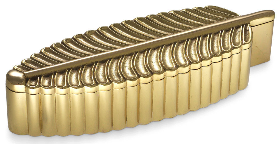 Brass Leaf Decorative Box, Eichholtz La Plume - Contemporary ...
