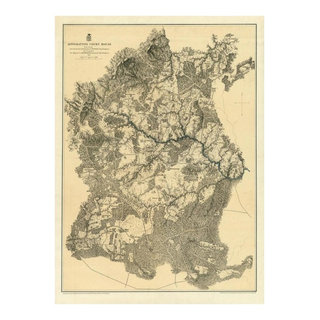 "Civil War Map - Appomattox Court House, 1869" Paper Art, 18"x24", 34 ...