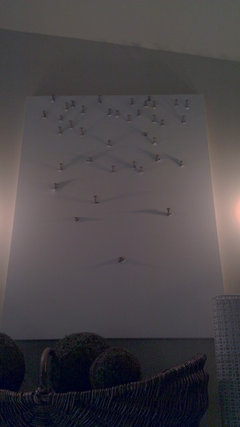 Ideas for wall behind sofa and extra space