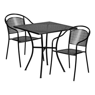 3-Piece 28" Square Patio Table Set - Contemporary - Outdoor Dining Sets ...