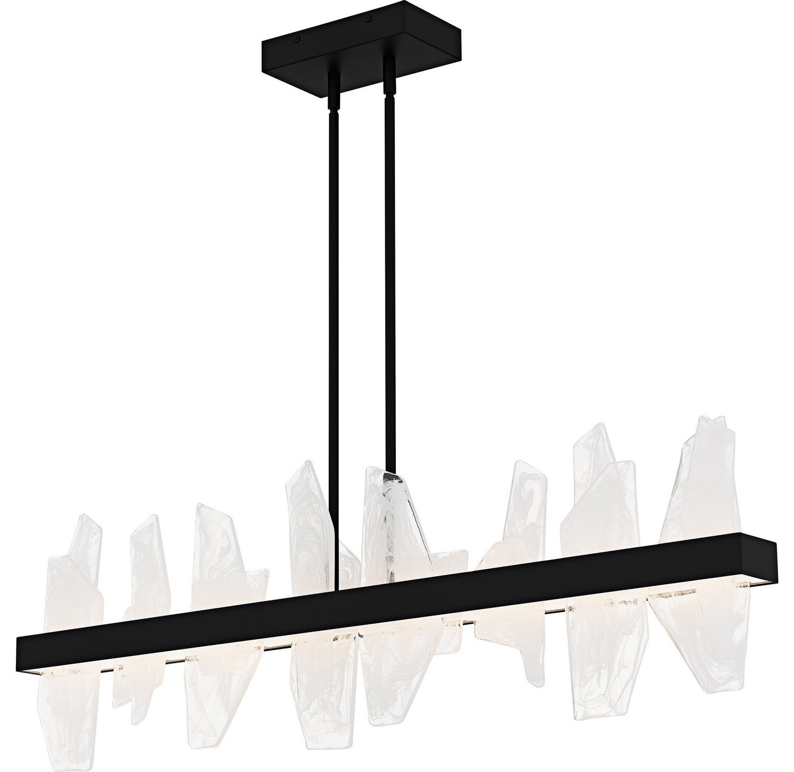 Aurelia LED Linear Chandelier in Matte Black - Contemporary - Kitchen ...