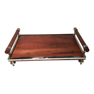 Elegance Rectangular Tray, Wood - Transitional - Serving Trays - by ...