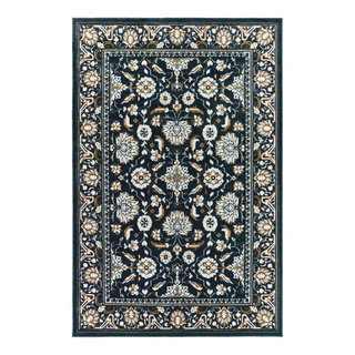 Oriental Weavers Bowen 534L2 Navy/Gold Area Rug, 5'3"X7'6 ...
