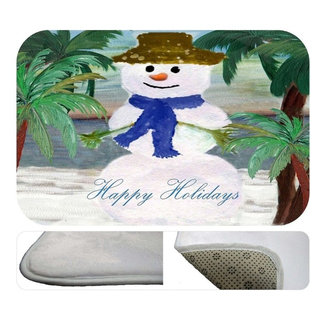 Holliday Snowman Bath Mat, 20"x15" - Traditional - Bath Mats - by Gifts ...