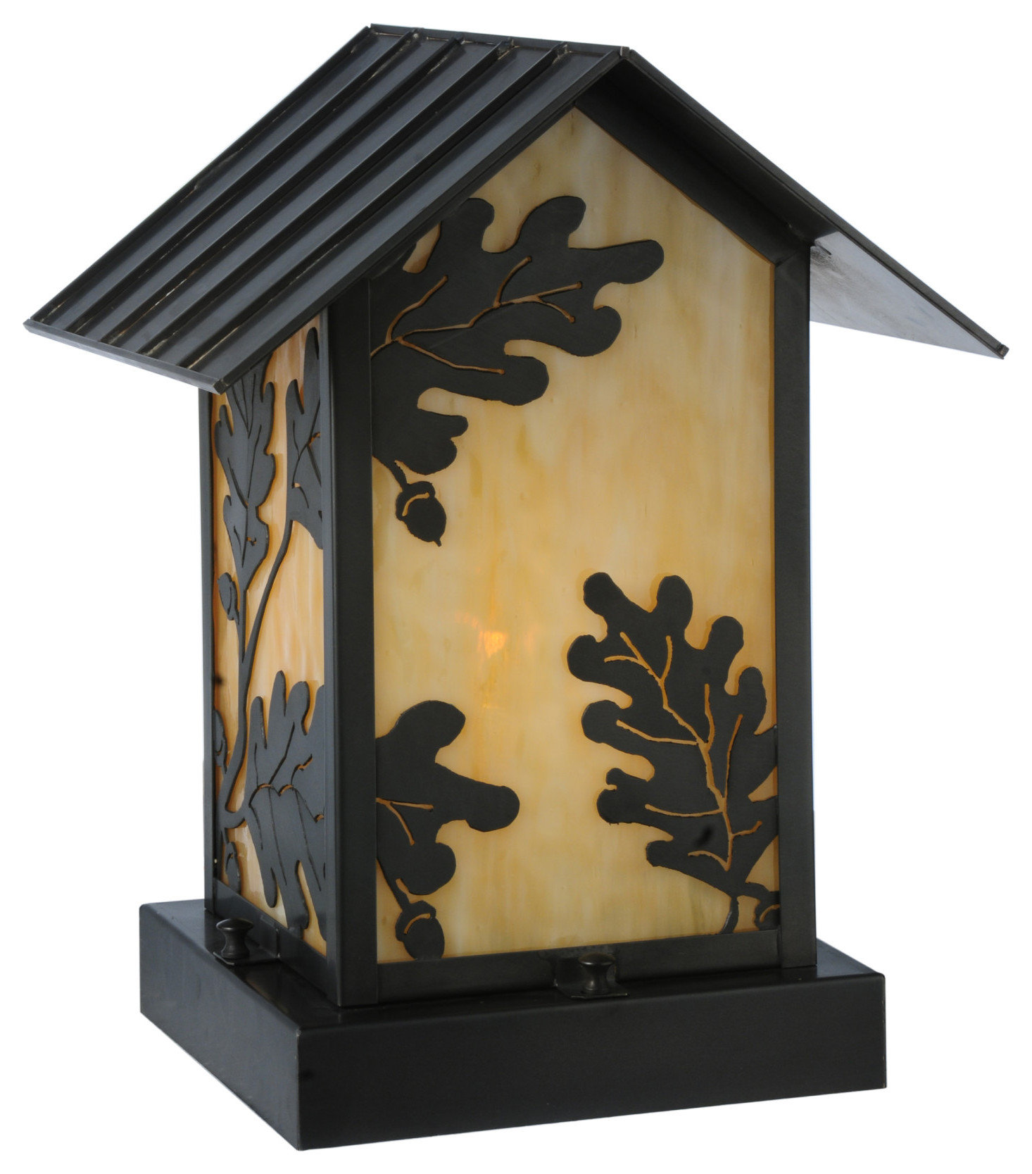 Meyda Tiffany 115647 10.5" W Seneca Oak Leaf Pier Mount - Rustic - Post ...