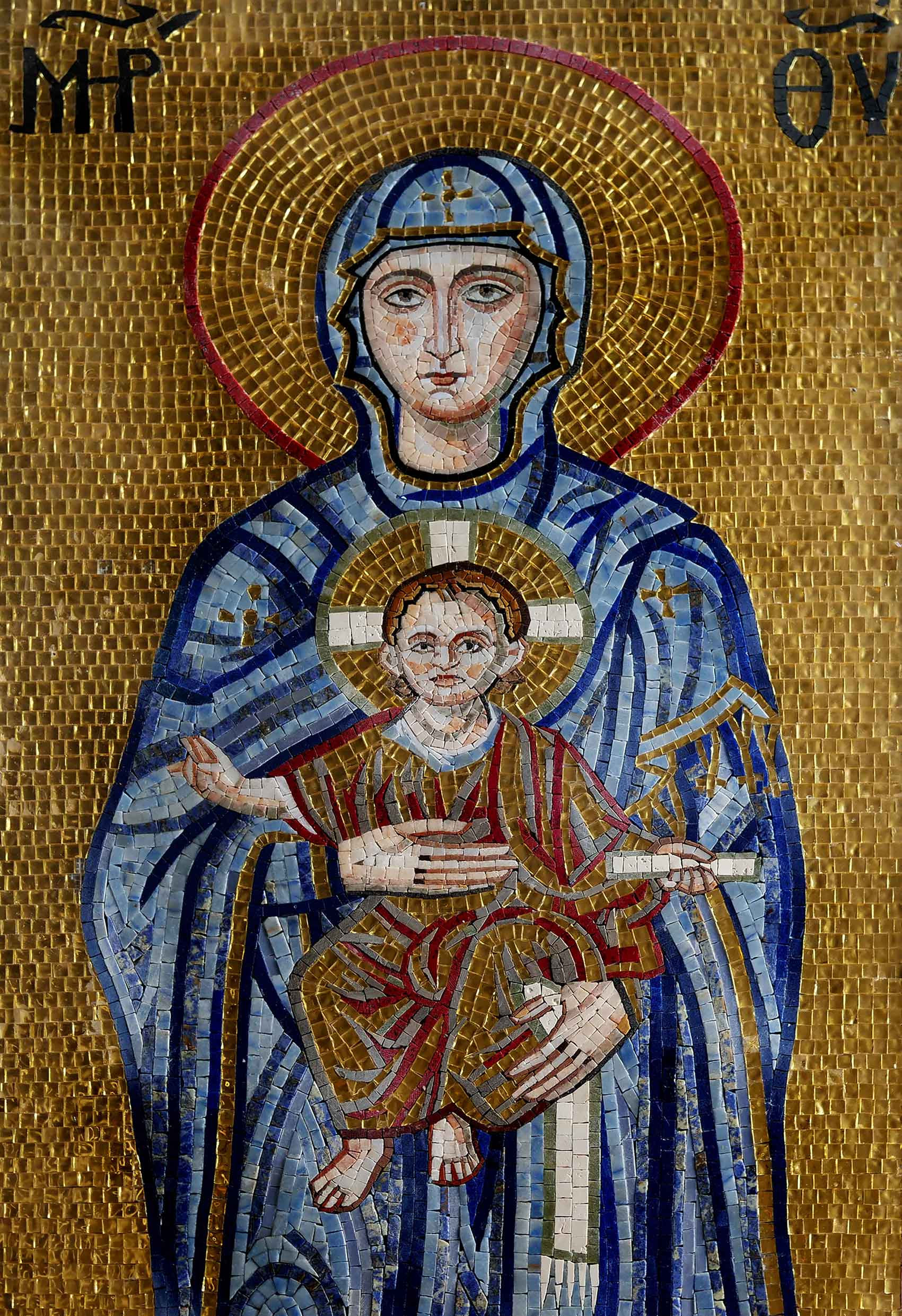 Mosaic Art - Beautiful Religious Mural, 35" x 53" - Contemporary - Tile ...