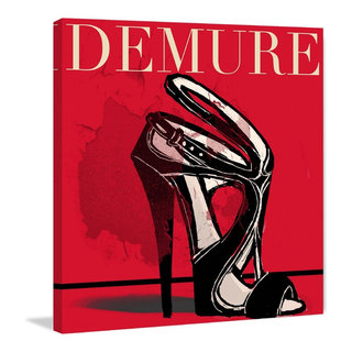 "Demure" Painting Print on Wrapped Canvas, 18x18 - Contemporary ...