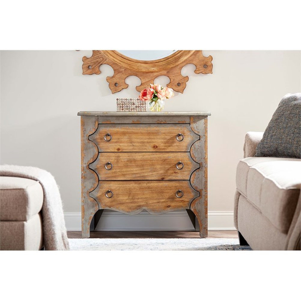 Lane Furniture Verona 3-Drawer Rubberwood and MDF Chest in Distressed ...
