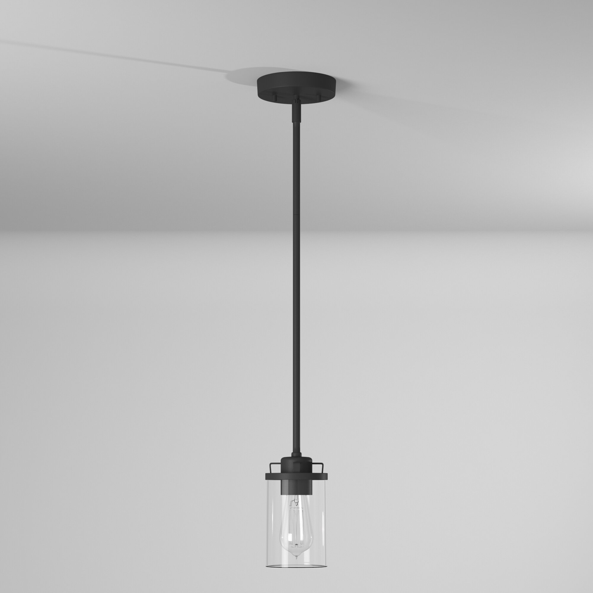 Jedrek 1-Light Mini-Pendant, Black - Transitional - Pendant Lighting ...