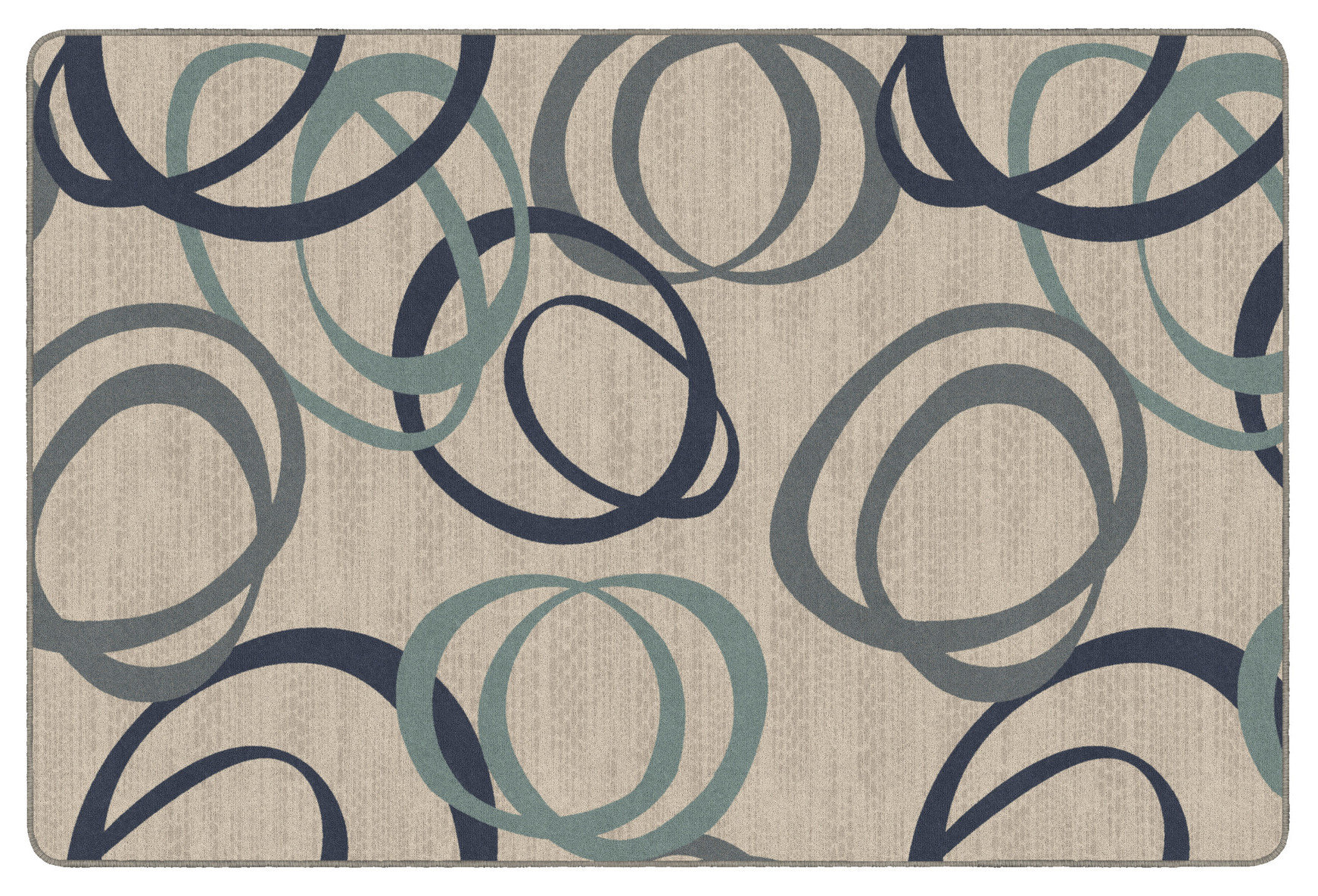 Flagship Carpets FM200-34A 6'x9' Duo Natural/Blue Rug, 6'x9 ...