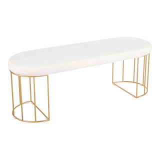 Canary Contemporary Dining/Entryway Bench - Contemporary - Upholstered ...