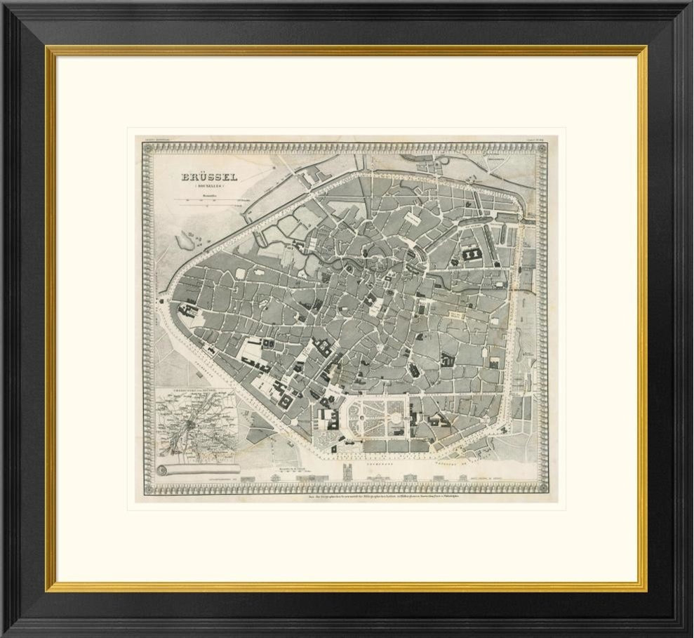 Brussels, Belgium, 1860, 26"x1.5"x24", 26"x1.5"x24" - Traditional ...
