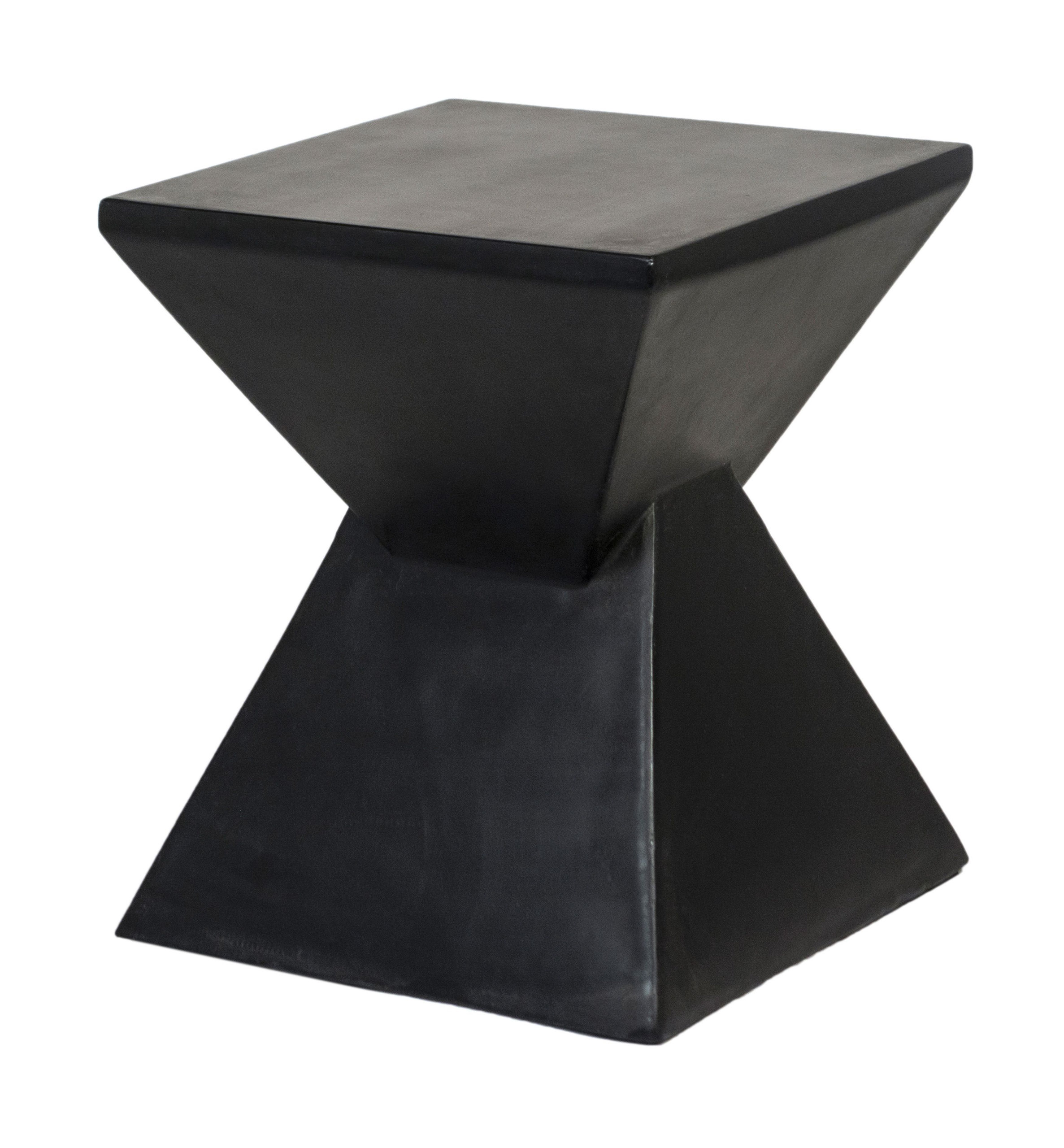 Lexington Square Hourglass End Table, Black - Industrial - Outdoor Side ...