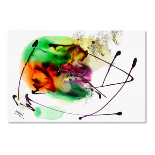 Mako 'Abstract 03' Canvas Art, 24"x 16" - Contemporary - Prints And ...