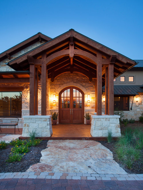Timber Frame Home Front Entrance